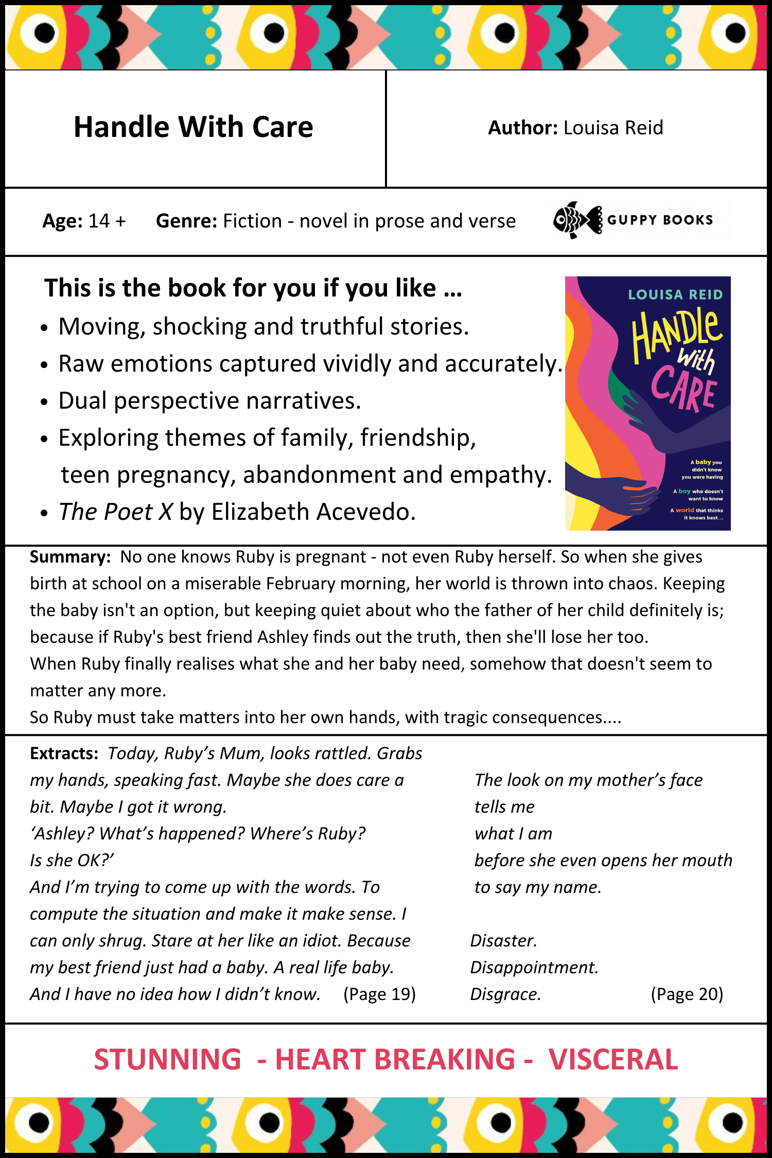 Handle With Care Book Club card - Guppy Books